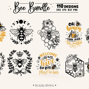 Bee Bundle 110 Designs SVG, Bee Svg, Queen Bee Svg Bundle, Bee Clipart ...