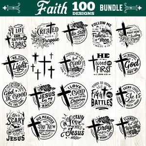 Christian SVG Bundle, Bible Verse Svg Bundle, Faith Bundle 100 Designs ...