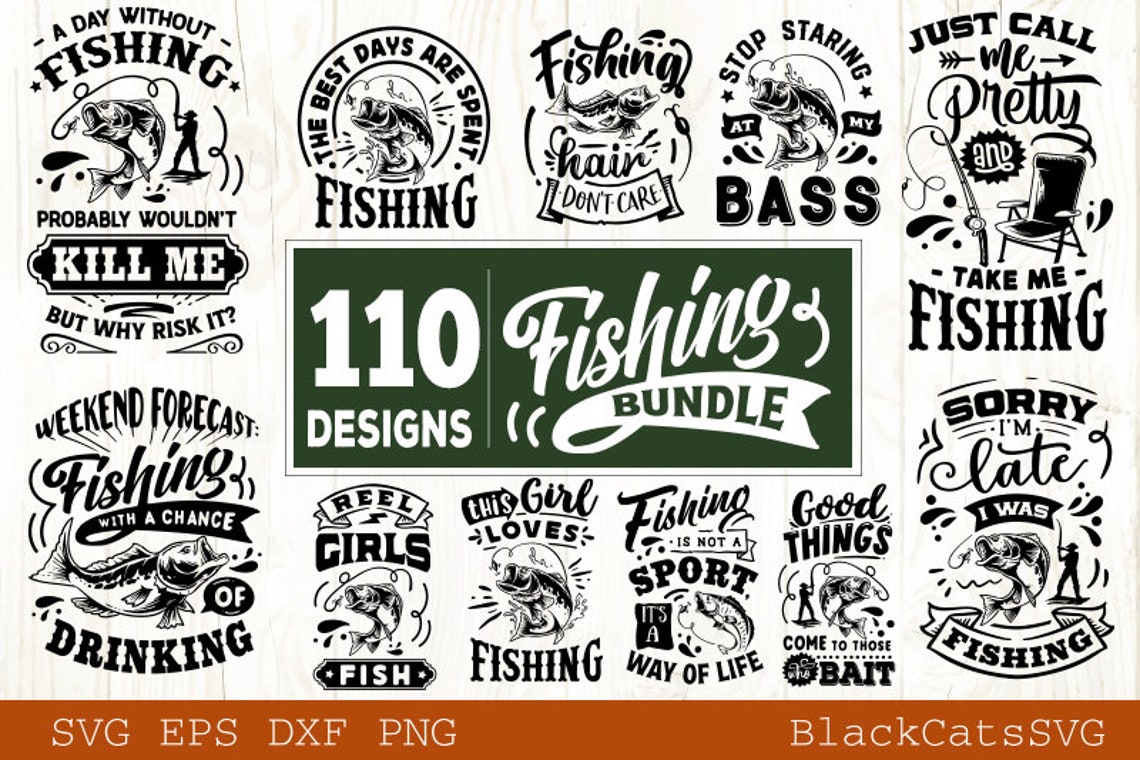 Fishing Bundle SVG 110 Designs - Etsy