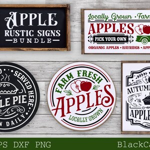Apple Rustic Sign Svg, Rustic Fall Bundle Svg, Apple Bundle Svg, Rustic ...