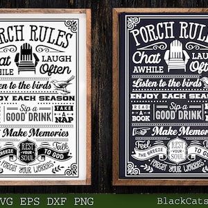 Porch Rules - Etsy