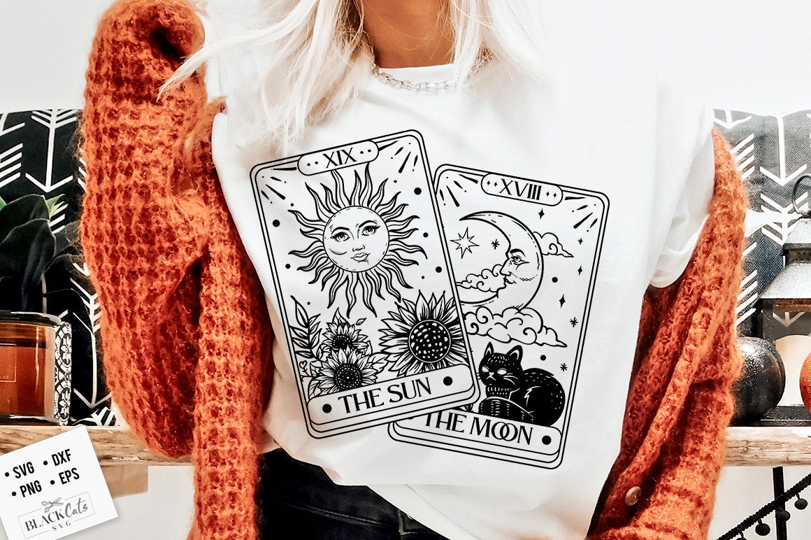 Tarot Cards Sun and Moon SVG Tarot Svg Tarot Cards Svgmagic - Etsy UK