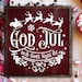 God Jul Svg Scandinavian Christmas Svg God Jul Round - Etsy