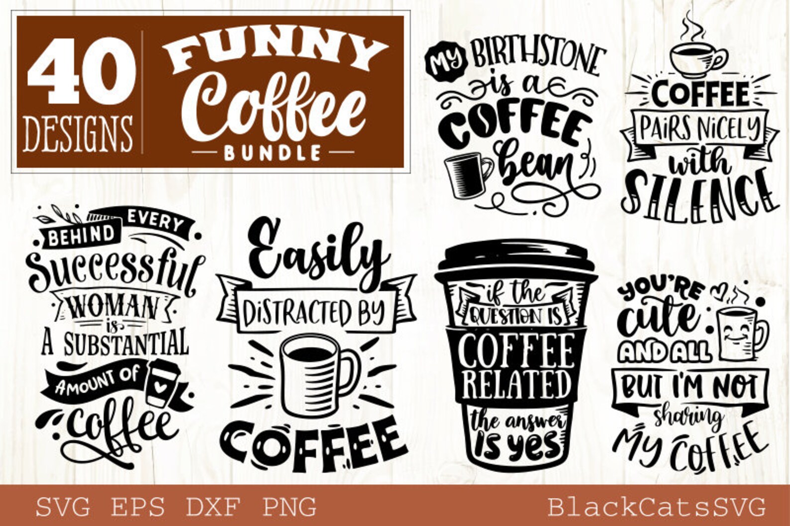 Funny Coffee Bundle SVG 40 Designs - Etsy