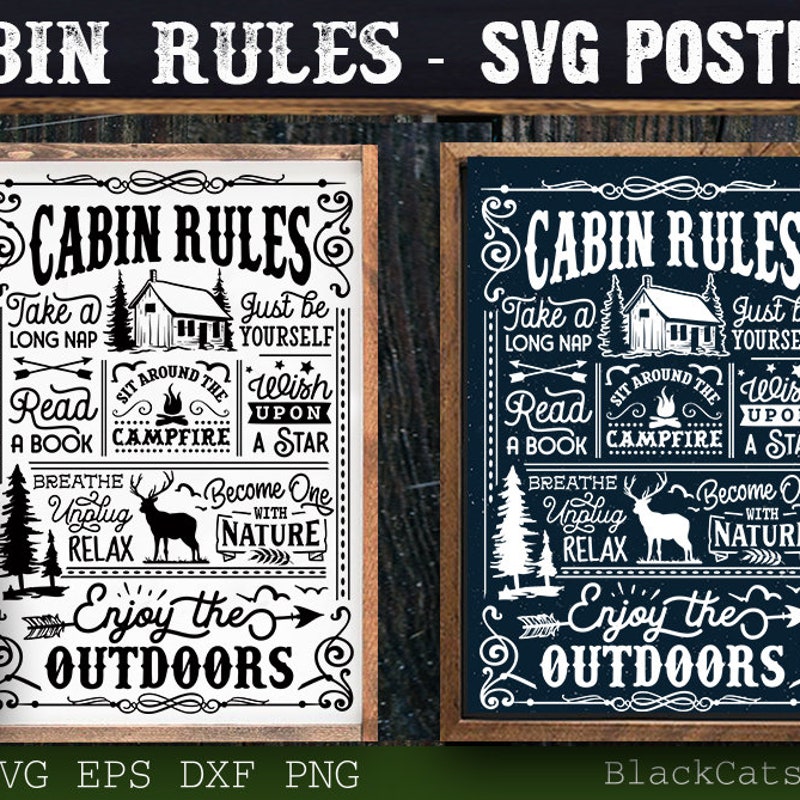 Cabin Rules - Etsy