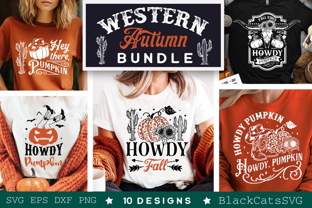 Western Autumn Bundle Svg, Western Fall Svg, Western Halloween Bundle ...