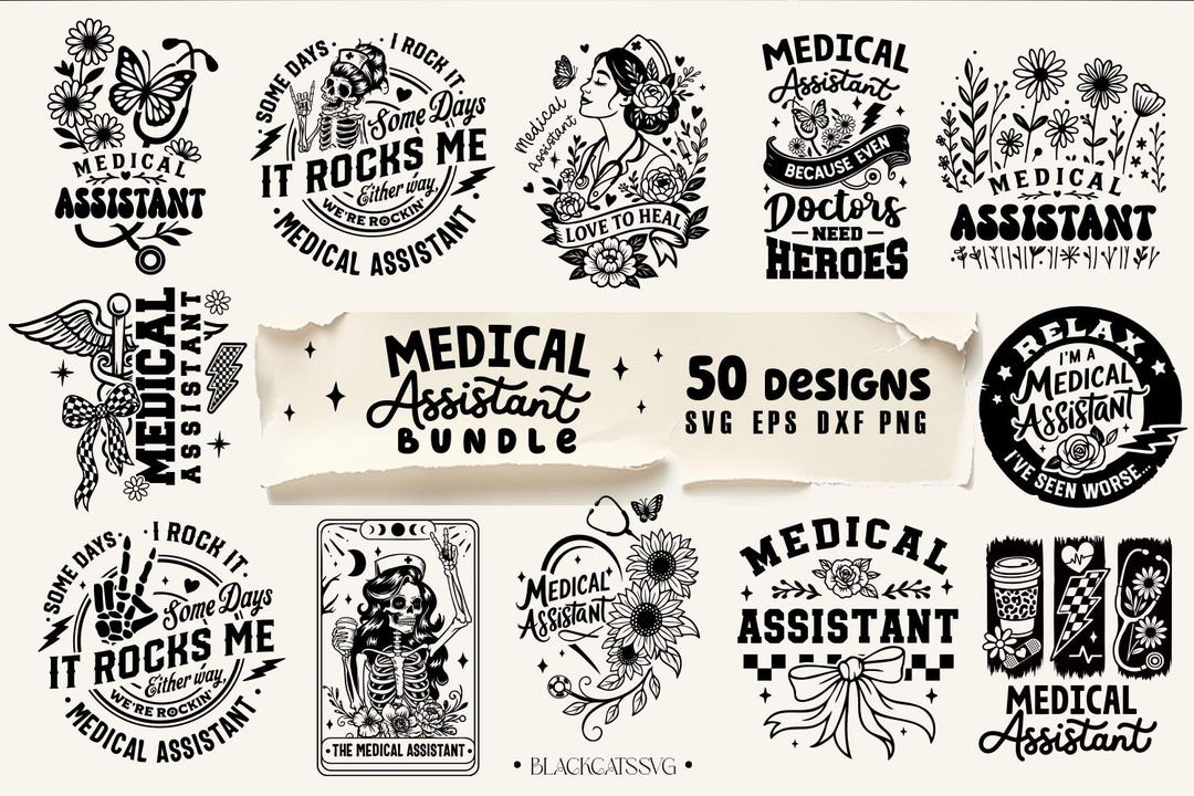 MA Bundle 50 Designs SVG, Medical Assistant Svg, Medical Assistant ...