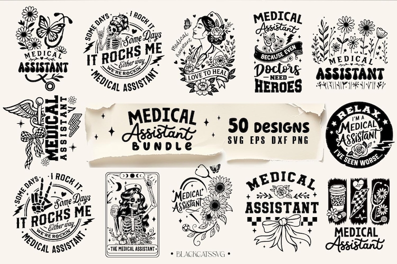 MA Bundle 50 Designs SVG, Medical Assistant Svg, Medical Assistant ...