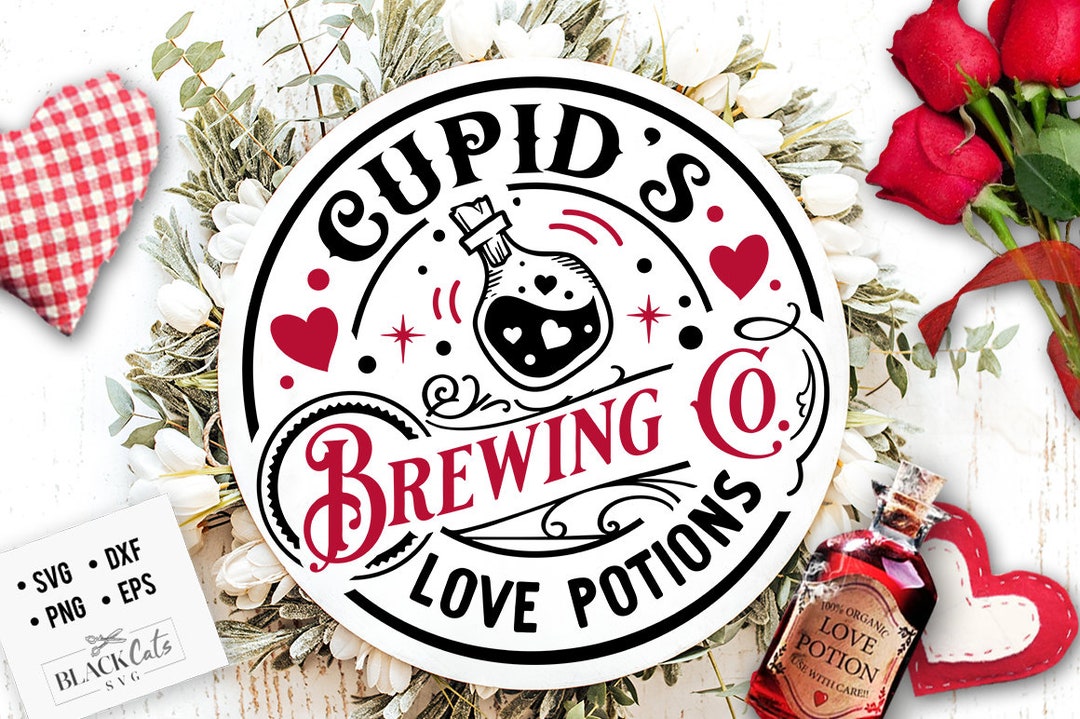 Cupid's Brewing Co SVG, Farmhouse Valentine Svg, Cupid's Brewing Co SVG ...