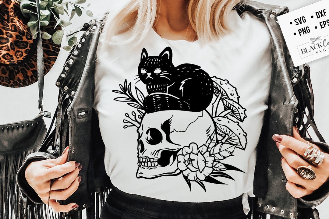 Cat on Skull Svg, Magic Cat Svg, Sphynx Cat Svg, Magic Cat Svg, Magic ...