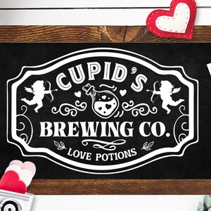 Cupid's Brewing Co SVG, Farmhouse Valentine Svg, Cupid's Brewing Co SVG ...