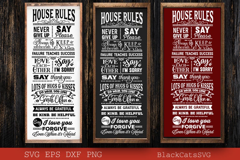 Long House Rules SVG, House Rules Poster Svg, Welcome to Our House Svg ...