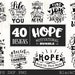 Hope Motivational Bundle SVG Bundle 40 Designs - Etsy