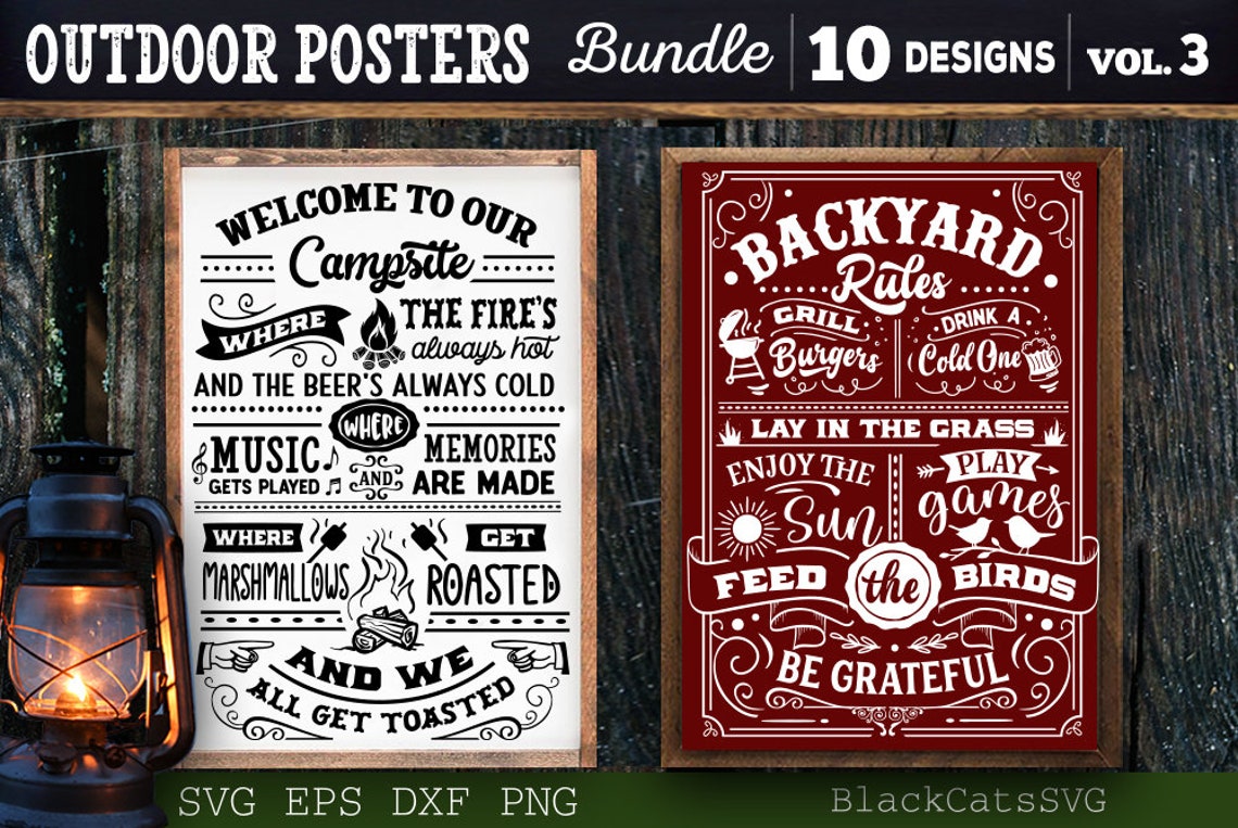 Outdoor Rules Bundle SVG 10 Designs - Etsy