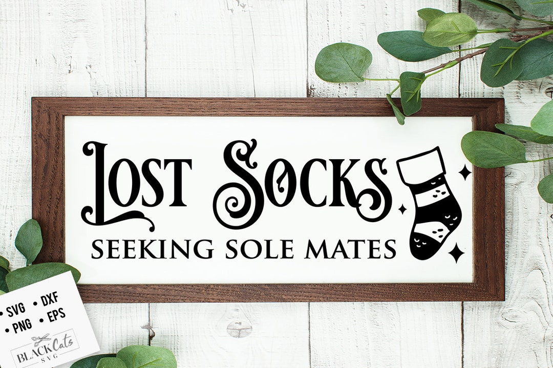 Lost Socks Seeking Sole Mates Svg, Laundry Room Svg, Laundry Svg ...