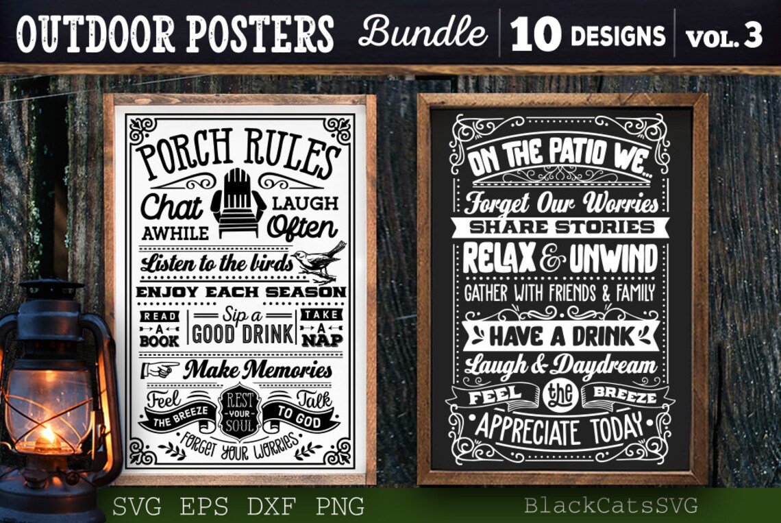 Outdoor Rules Bundle SVG 10 Designs - Etsy