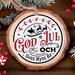 God Jul Svg, Scandinavian Christmas Svg, God Jul Round Ornament Svg ...