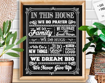 Family Rules SVG, House Rules Poster Svg, Welcome to Our House Svg ...
