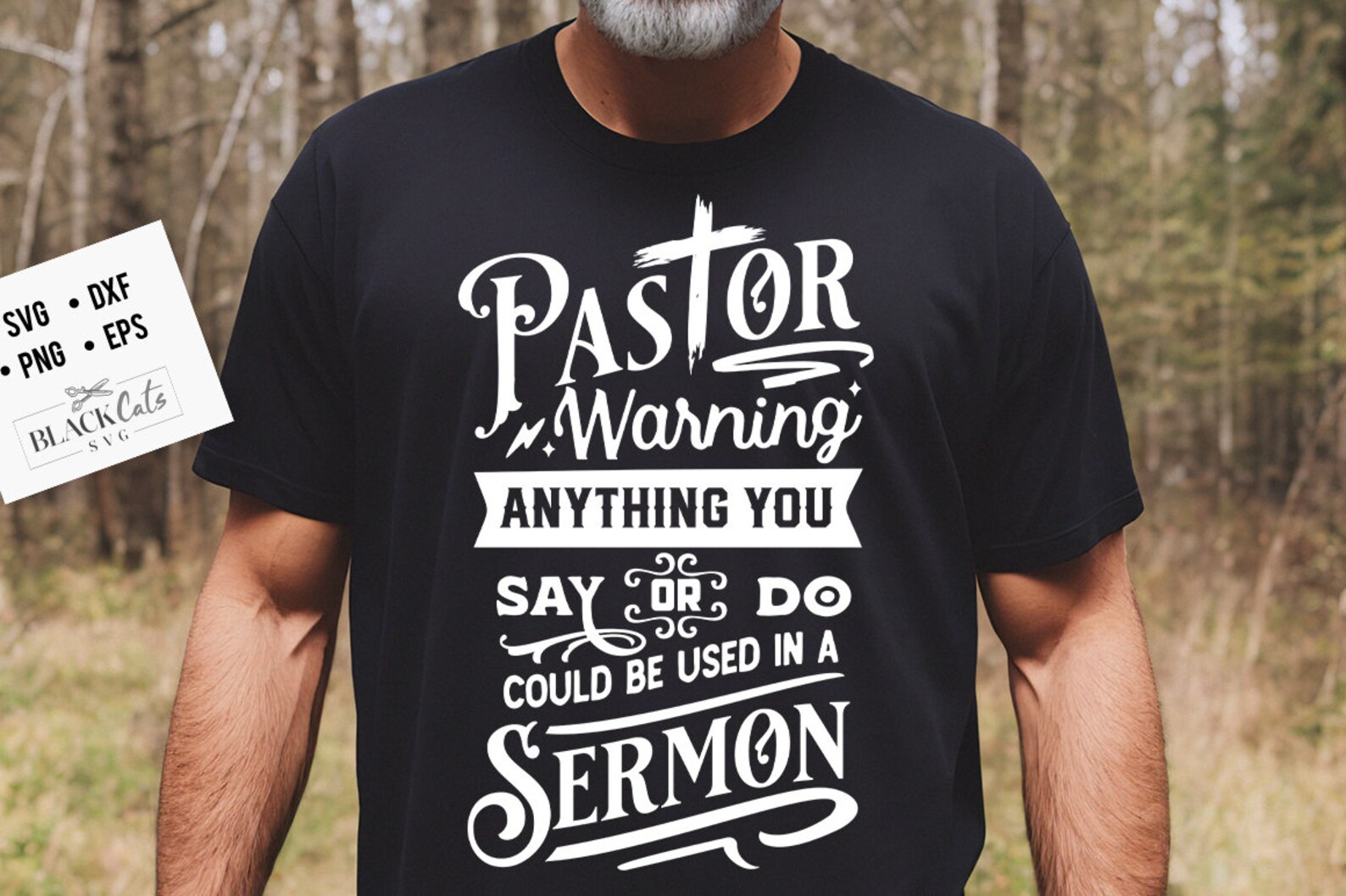 Pastor Warning Svg, Sermon Svg, Anything You Say Svg, Funny Pastor T ...