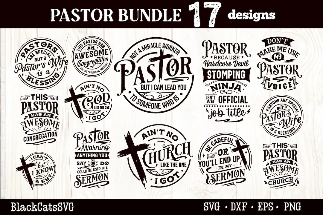 Pastor Bundle SVG, Pastor Svg Bundle, Funny Pastor Svg, Christian ...