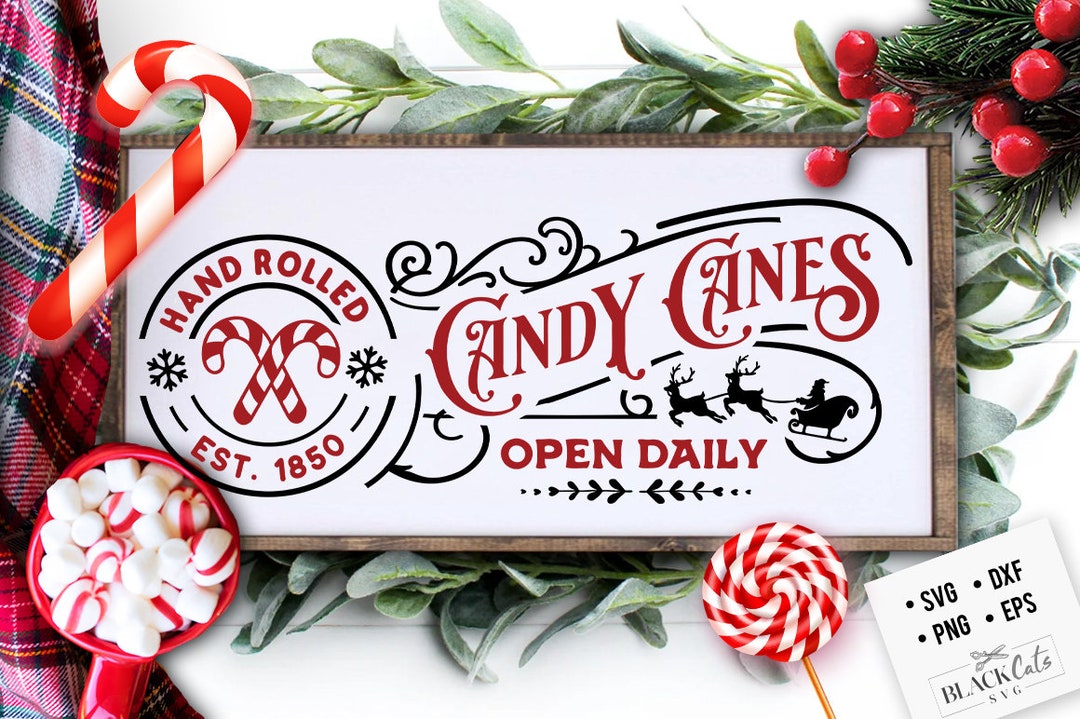 Candy Canes Svg, Candy Canes Poster Svg, Farmhouse Christmas Svg ...