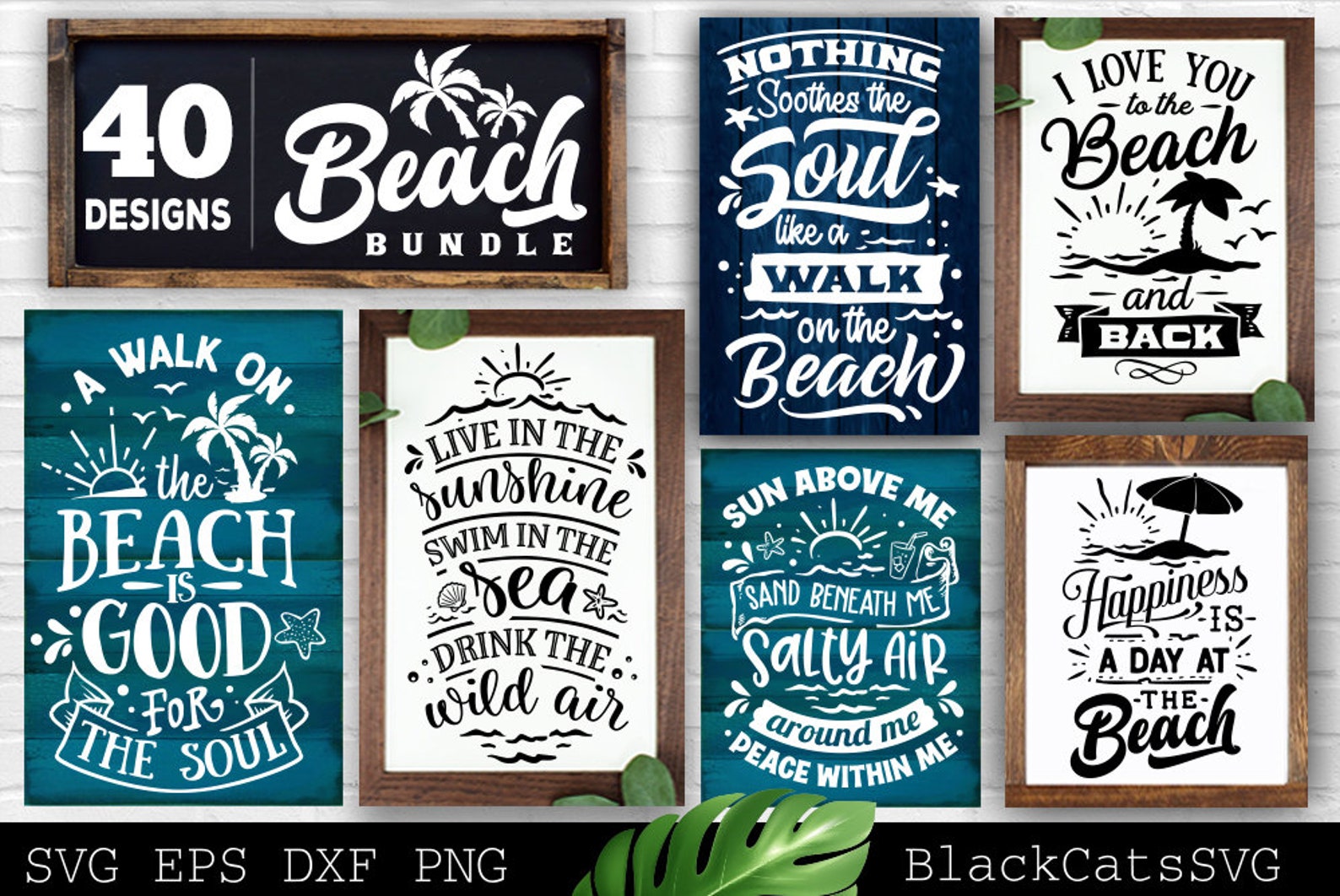 Beach Bundle SVG 40 Designs Summer SVG Bundle - Etsy