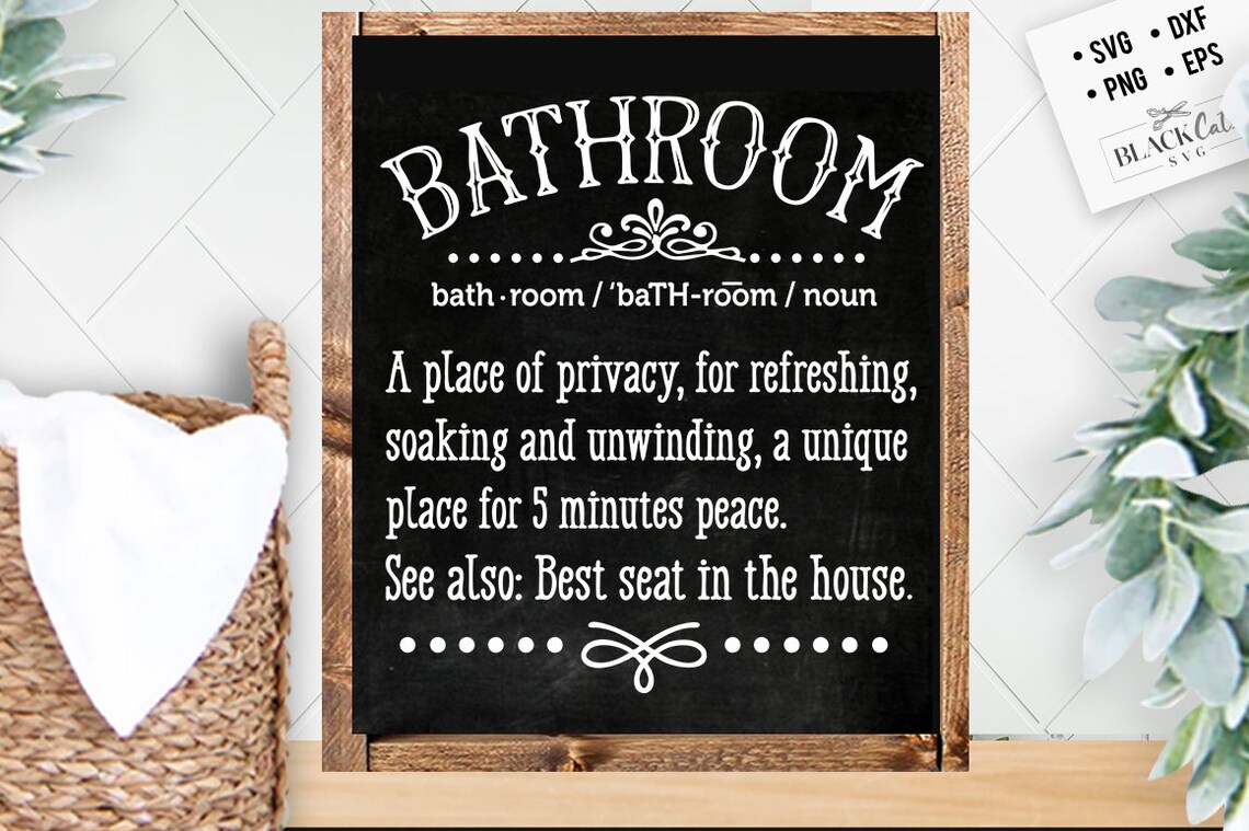 Bathroom Definition Svg Bathroom SVG Bath SVG Rules SVG - Etsy
