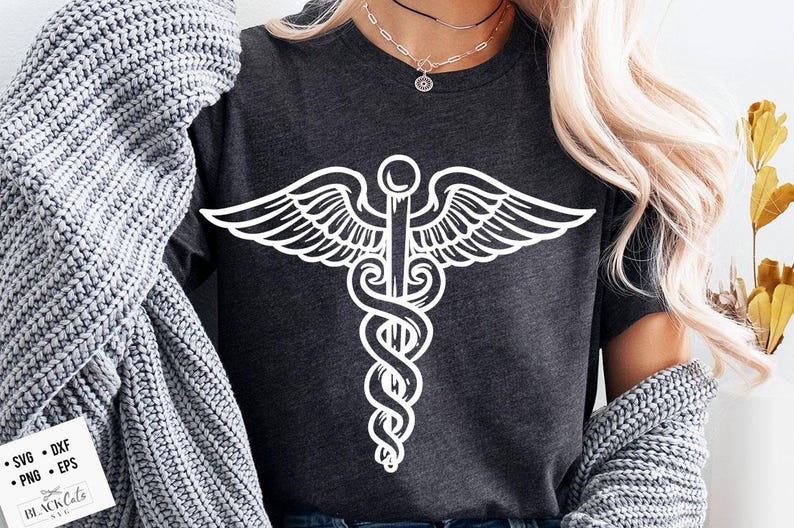 Caduceus Svg,caduceus Illustration Svg, Caduceus Design Svg, Nurse Life ...