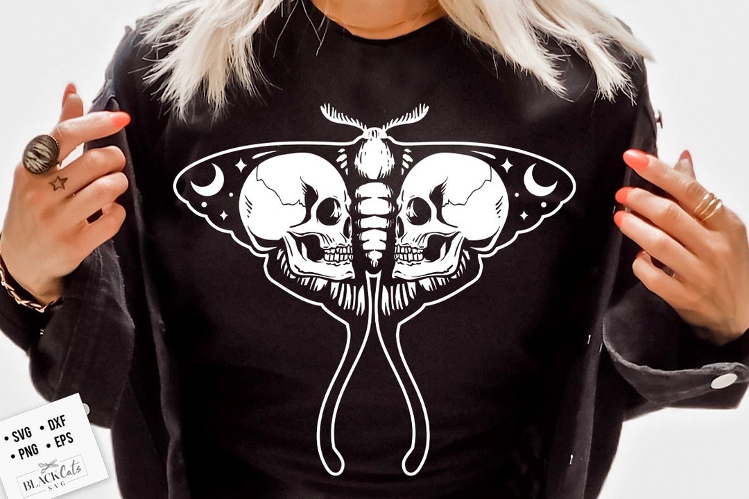 Moth Skull Svg, Boho Moth SVG, Moth Svg, Magic Moth Svg, Magic ...