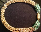 Items similar to Viking knit and box weave chain maille bracelet ...