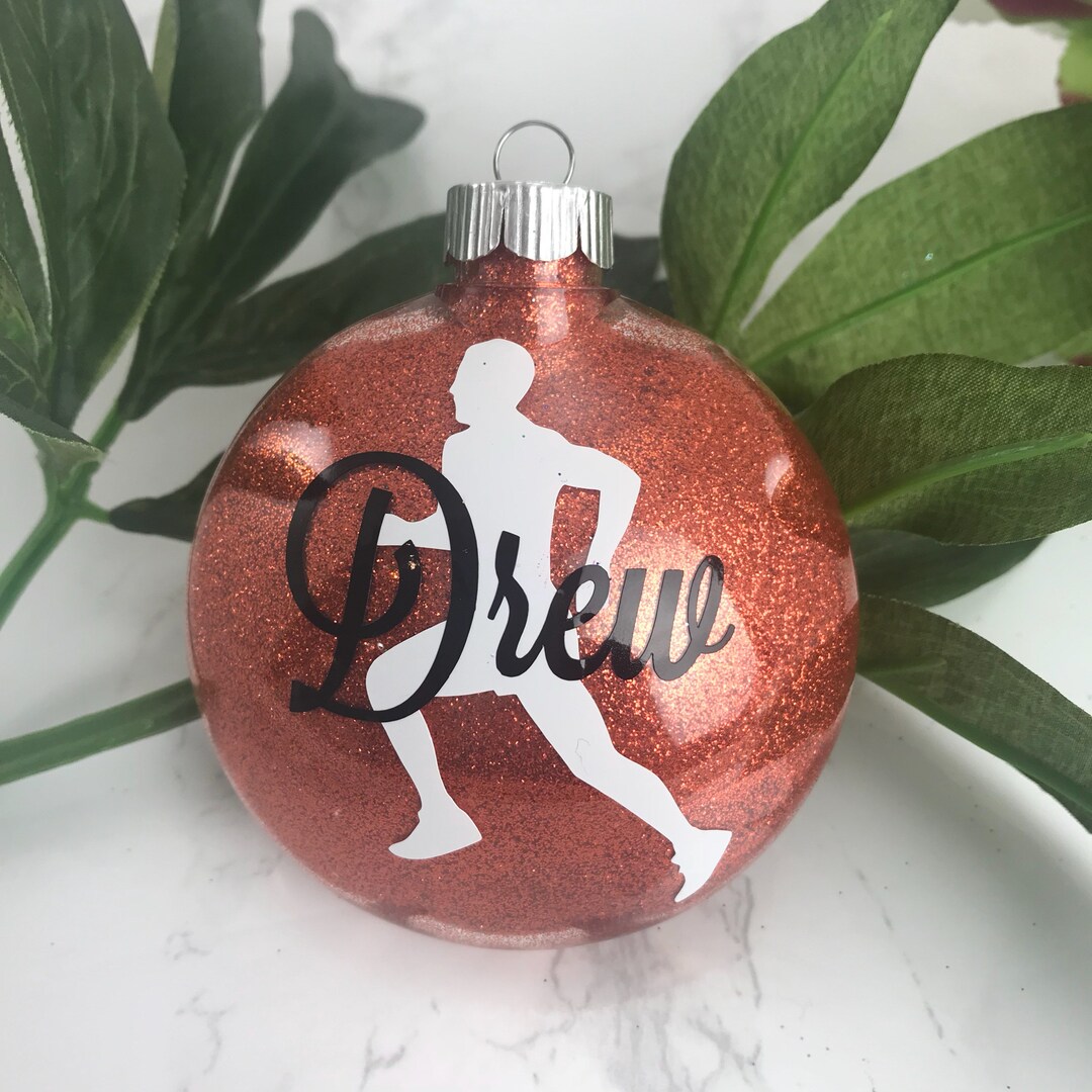 Personalized Runner Glitter Ornament, Track and Field Gift - Etsy