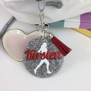 Runner Girl, Glitter Bag Tag, Personalized Bag Tag, Track Amd Field ...
