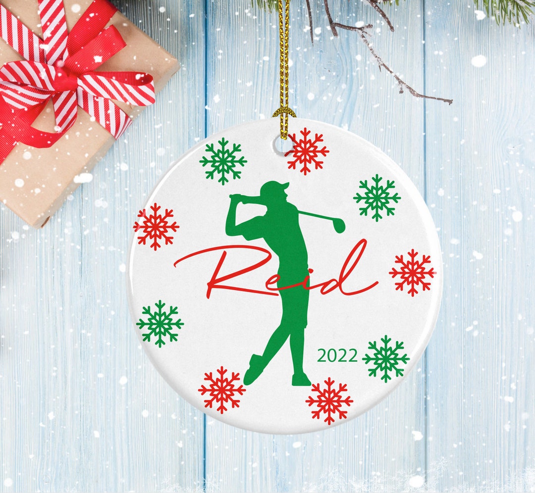 Golfer Ornament, Porcelain Ornament, Men's Golf Design, Gifts for ...