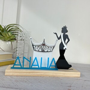 Personalized Pageant Girl Acrylic Grandstand: Custom Silhouette Gift - Etsy