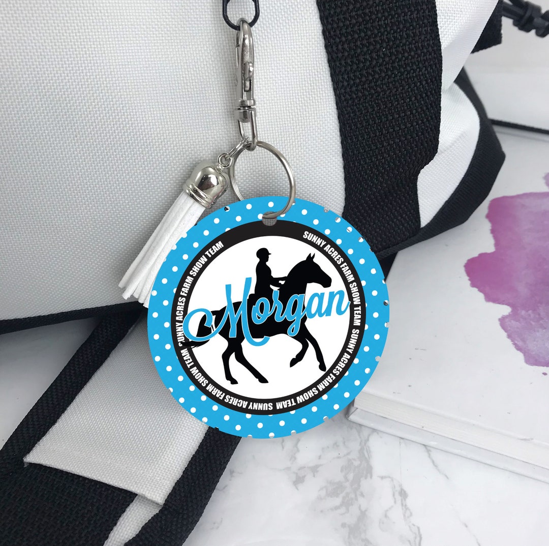 Personalized Horse Equestrian Bag Tag: Monogrammed Aluminum Rider Gift ...