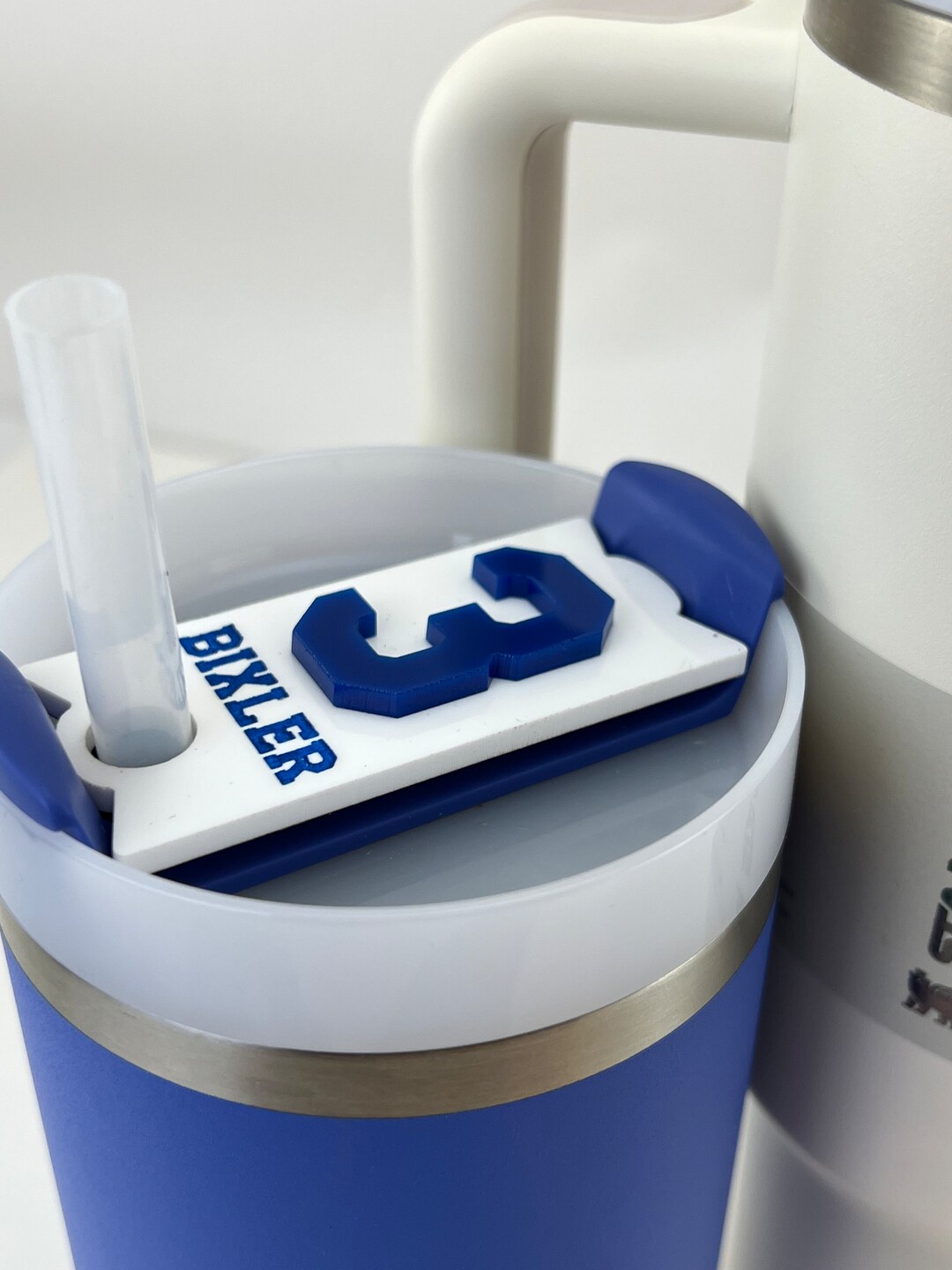 Jersey Number Tumbler Topper, Personalized, Fits Stanley Tumblers 20oz ...