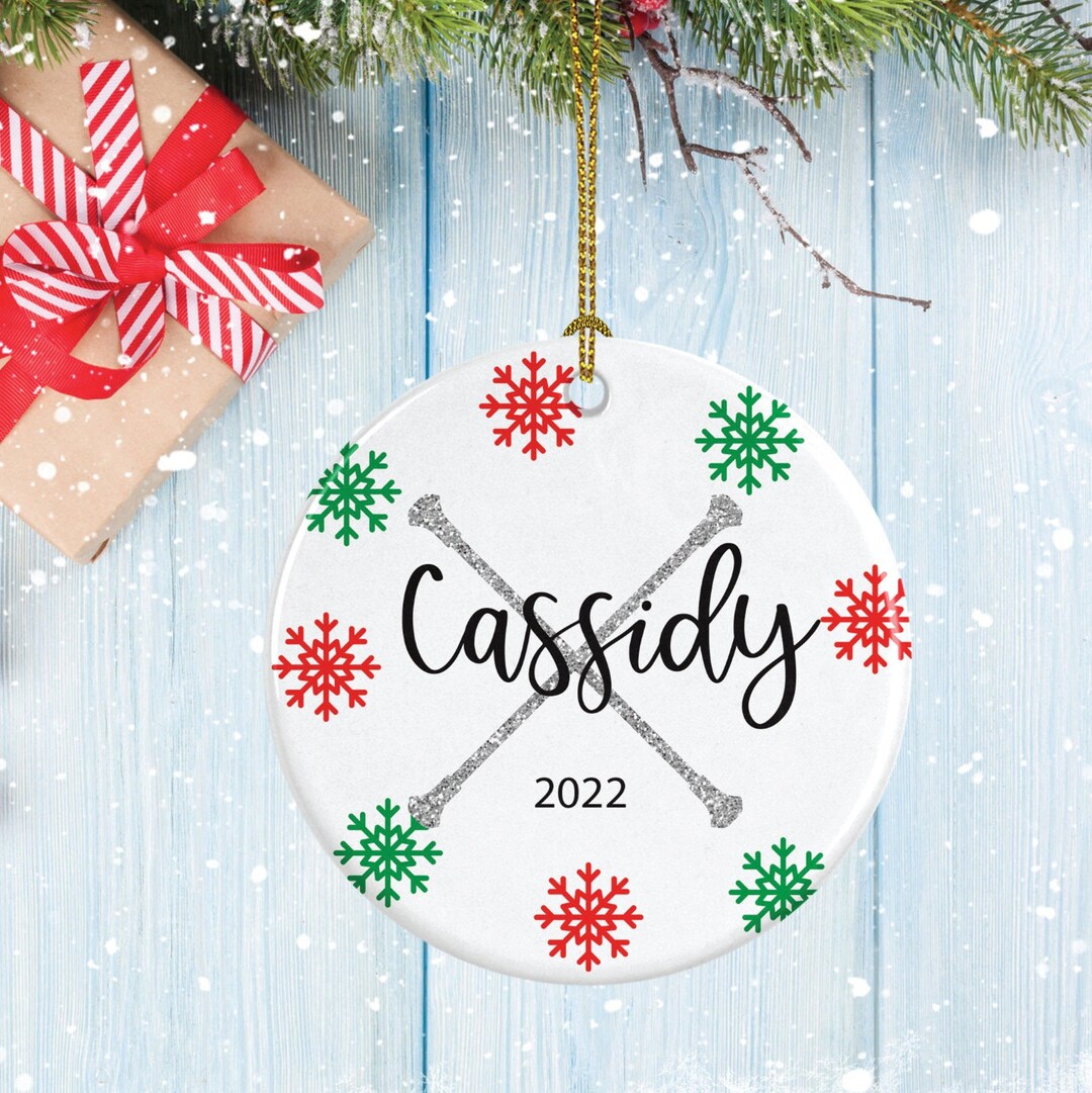 Crossed Batons Ornament, Porcelain Ornament, Crossed Batons Design ...