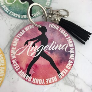 Dancer Bag Tag, Aluminum, Dance Gifts, Watercolor, Pose With Arms Back ...