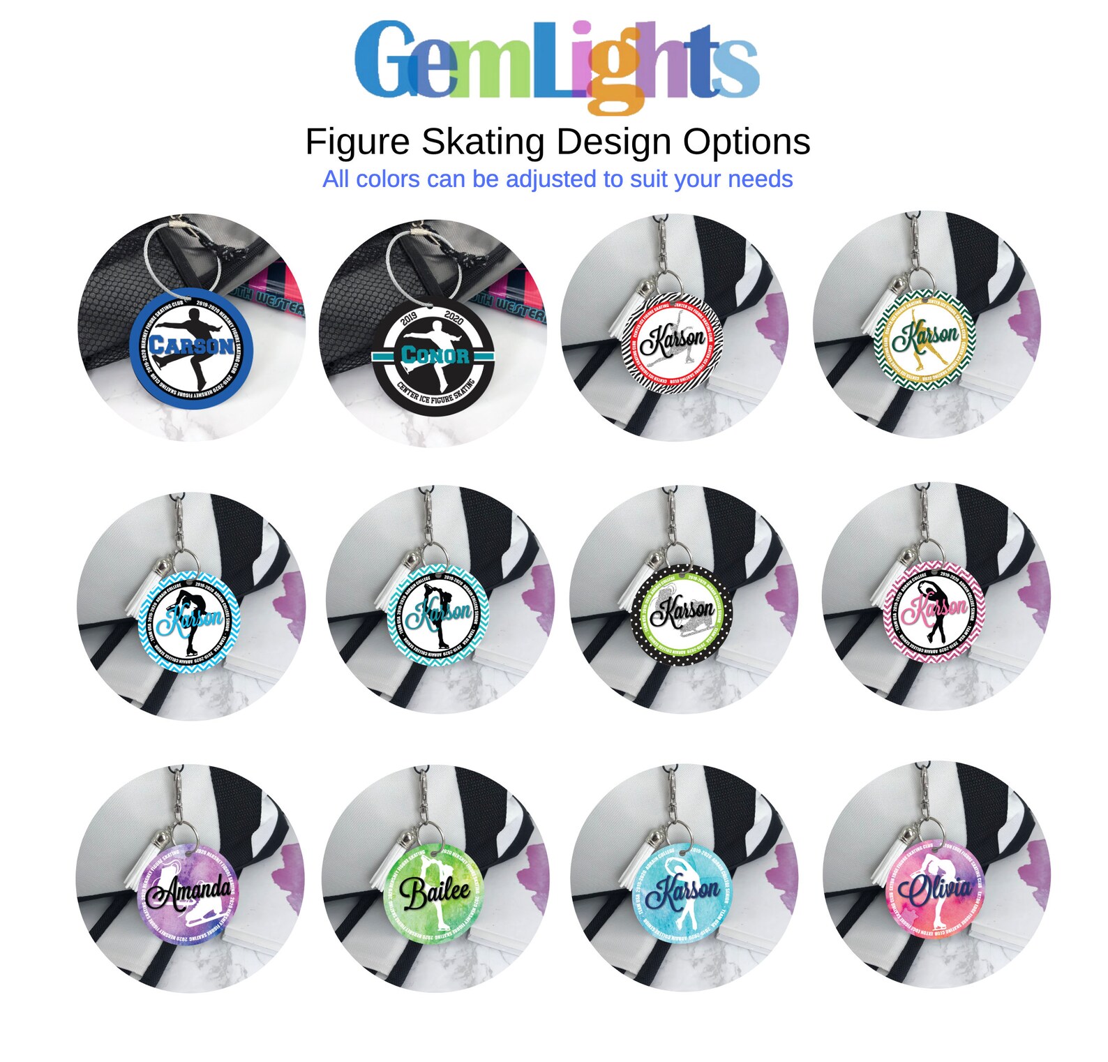 Figure Skating Bag Tag Aluminum Two Sided Bag Tag Mens | Etsy