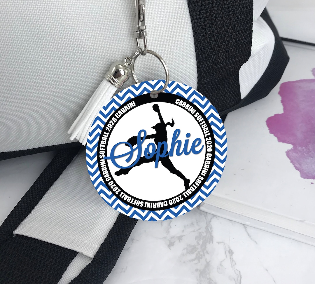 Personalized Softball Bag Tag: Aluminum Pitcher Design, Monogrammed - Etsy