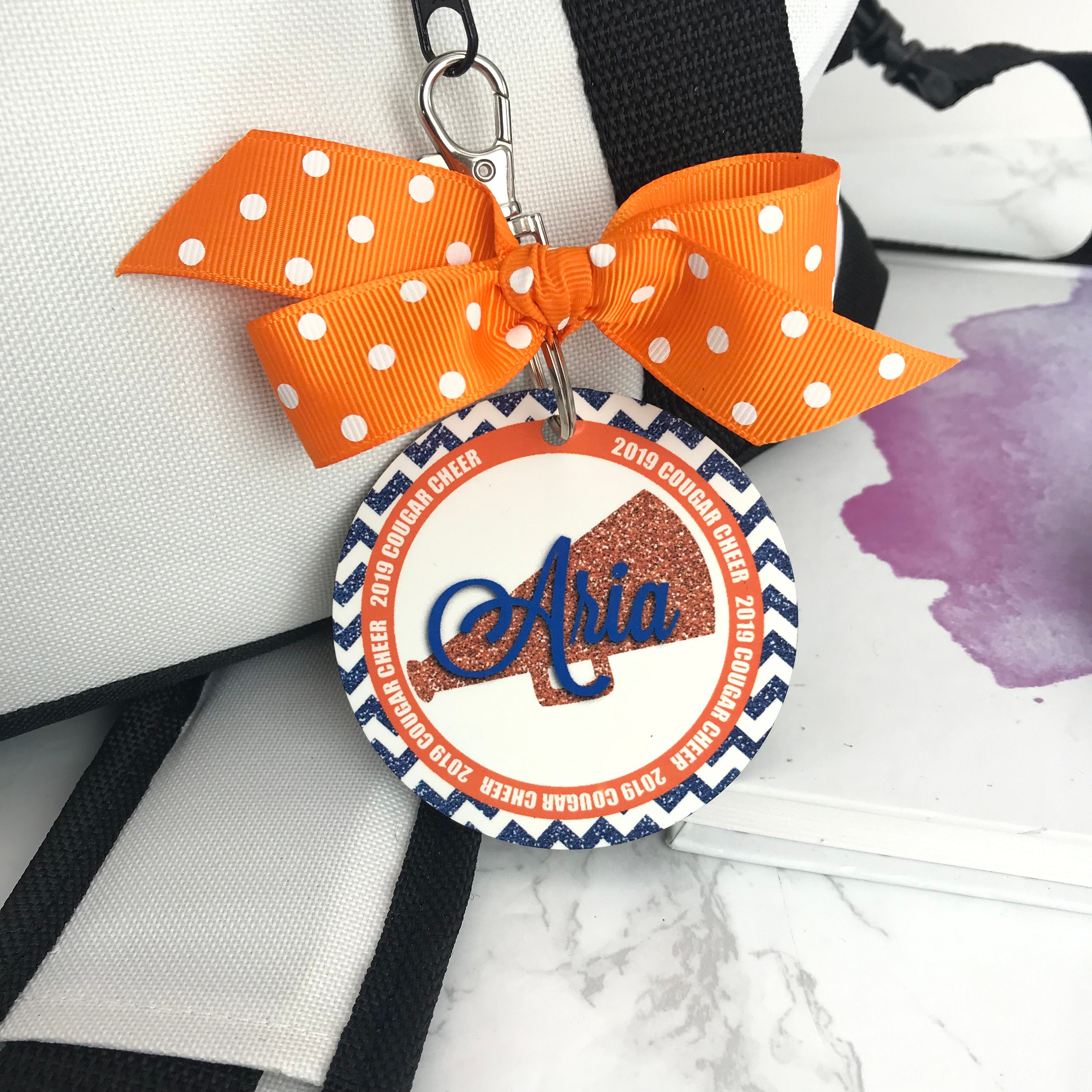 Cheerleader Bag Tagmegaphonealuminum Bag Tag Cheerleading | Etsy