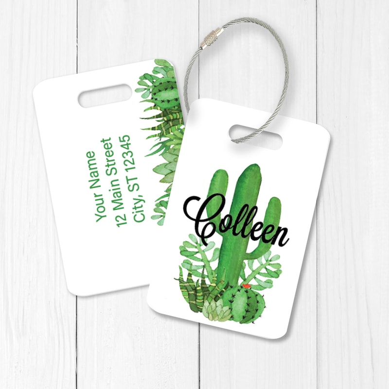 Cactus Luggage Tag - Etsy