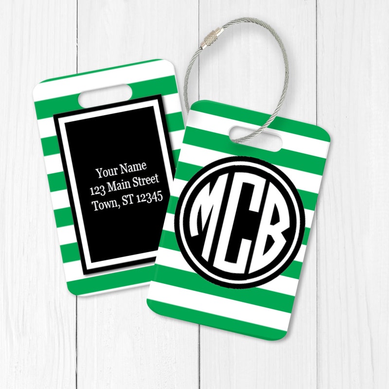 Monogram Luggage Tag - Etsy