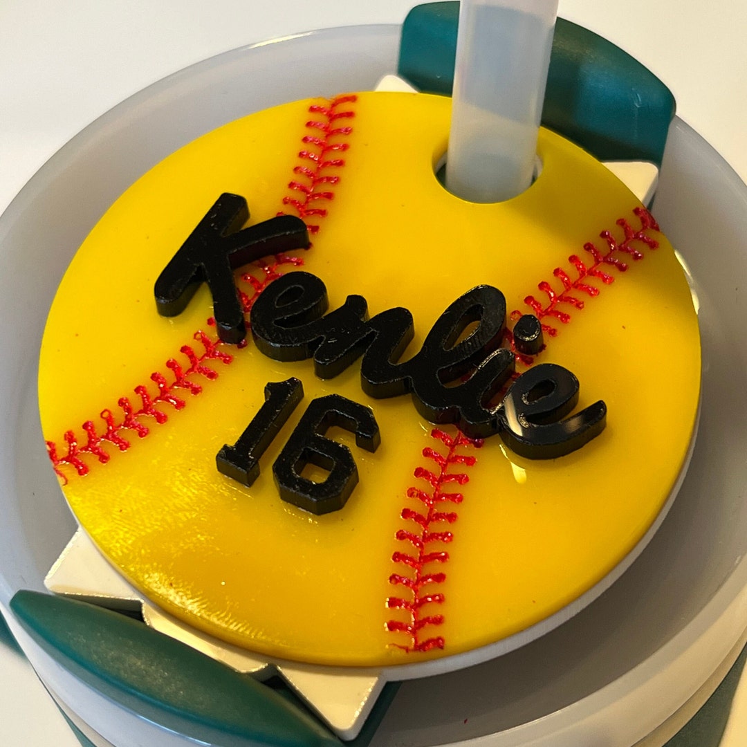 Softball Tumbler Topper Personalized Fits Stanley Tumblers - Etsy