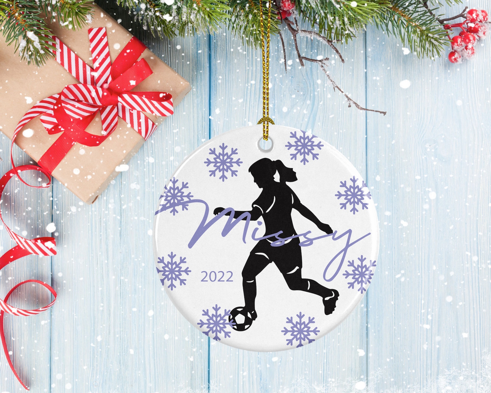 Soccer Ornament Porcelain Ornament Soccer Girl Design Gifts - Etsy