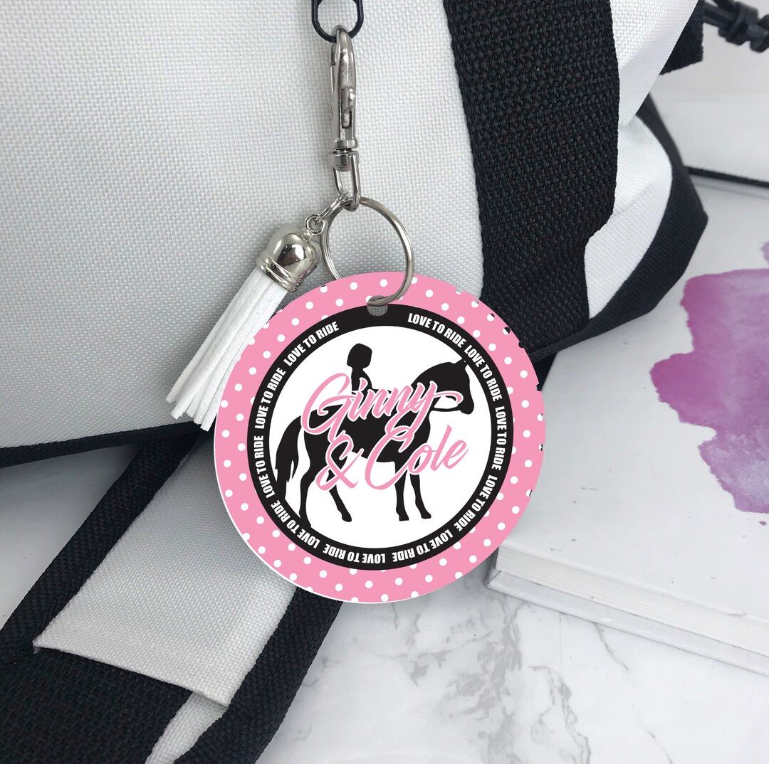 Personalized Horse Bag Tag: Equestrian Gift, Monogrammed Aluminum - Etsy