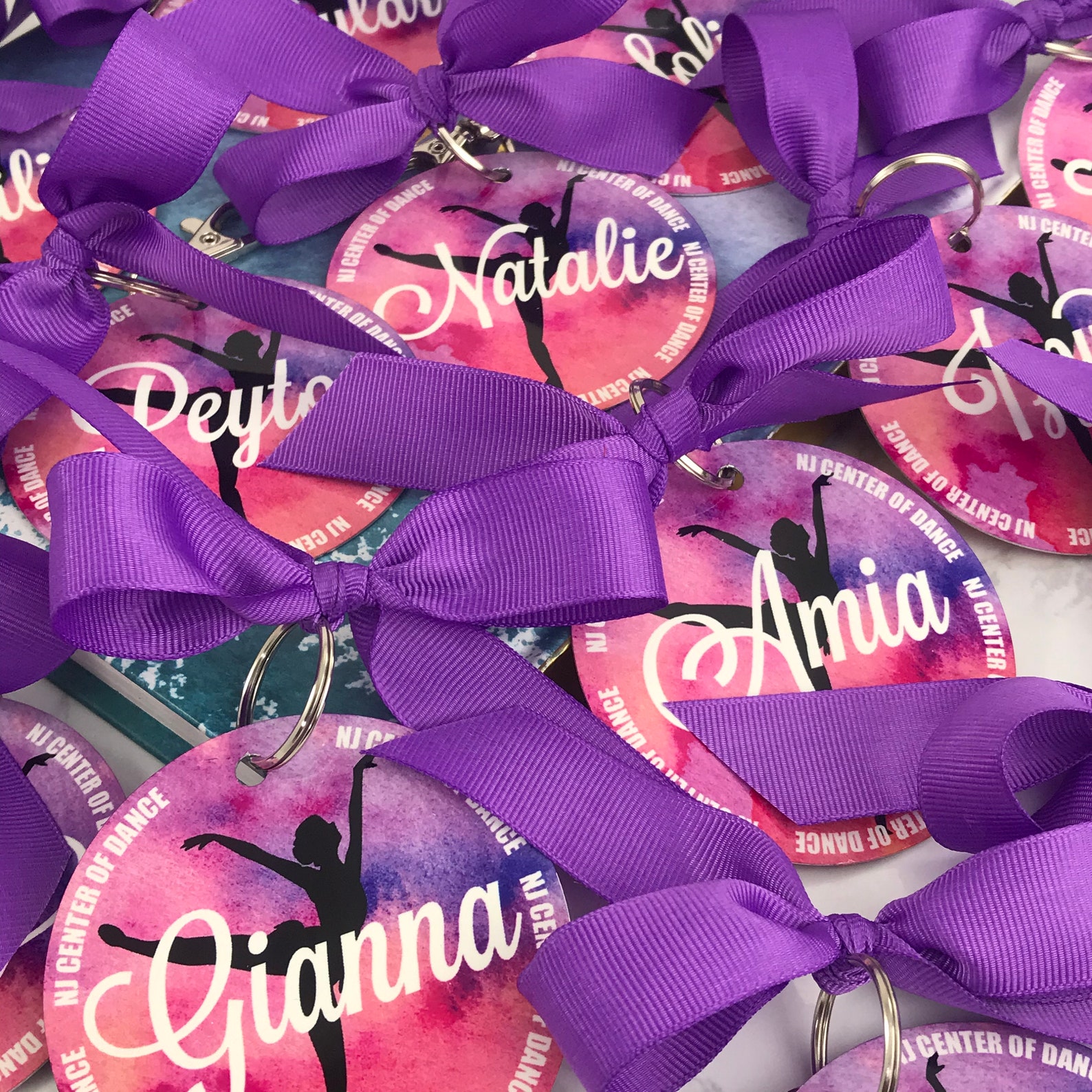 Ballet Dancer Bag Tag, Aluminum, Dance Gifts, Watercolor, Personalized ...