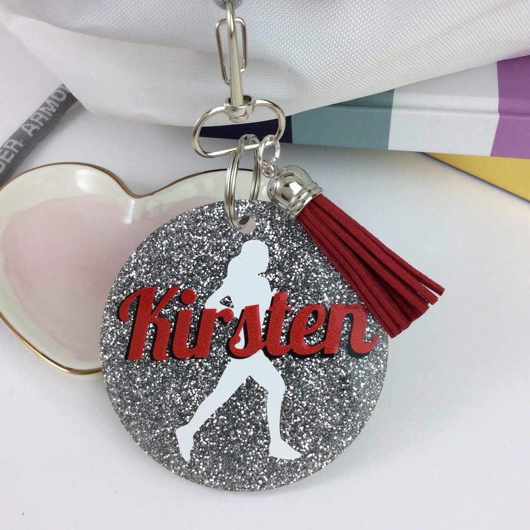 Runner Girl, Glitter Bag Tag, Personalized Bag Tag, Track Amd Field ...