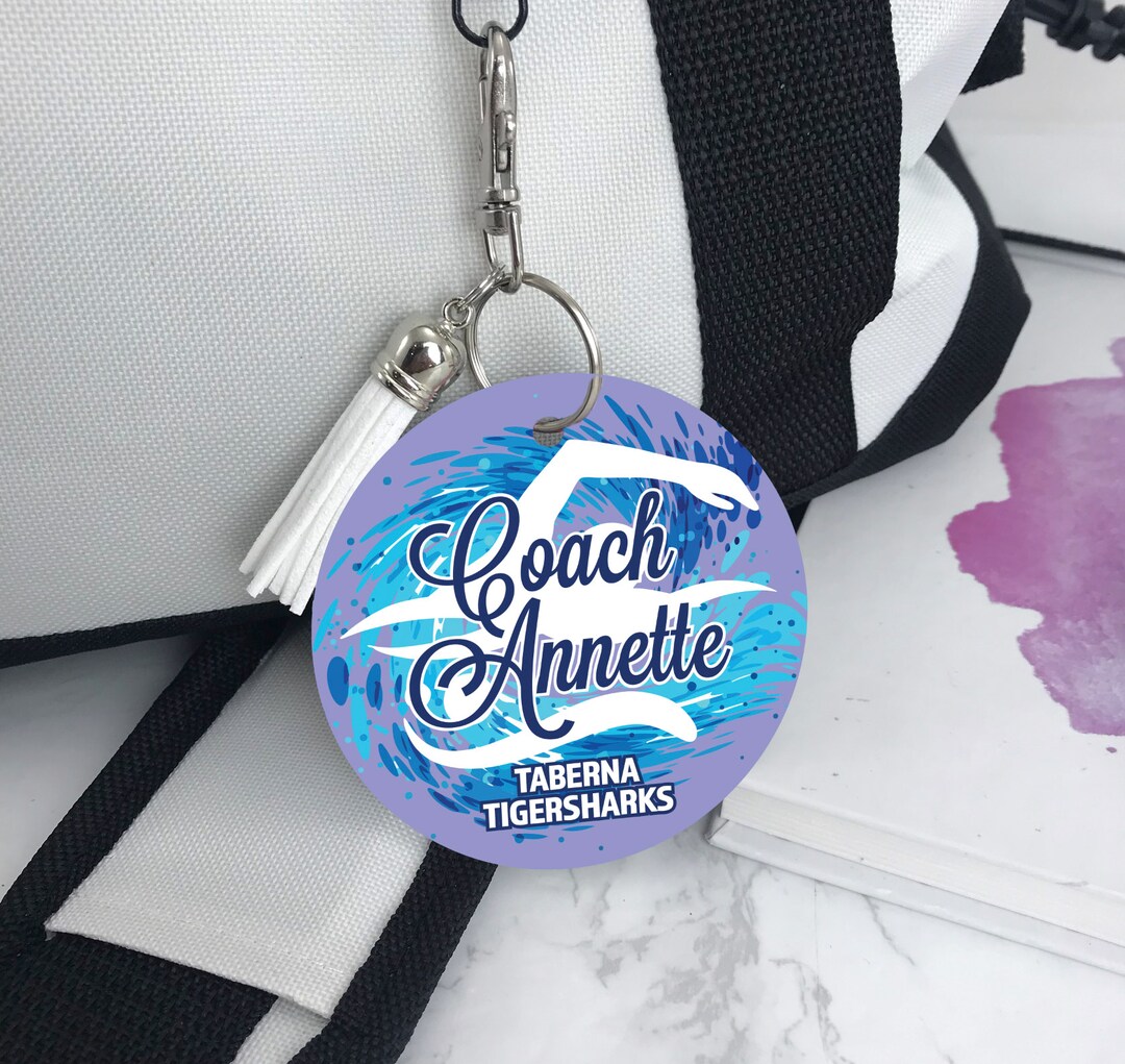 Personalized Swim Team Bag Tag: Two-sided Aluminum, Freestyle Design - Etsy