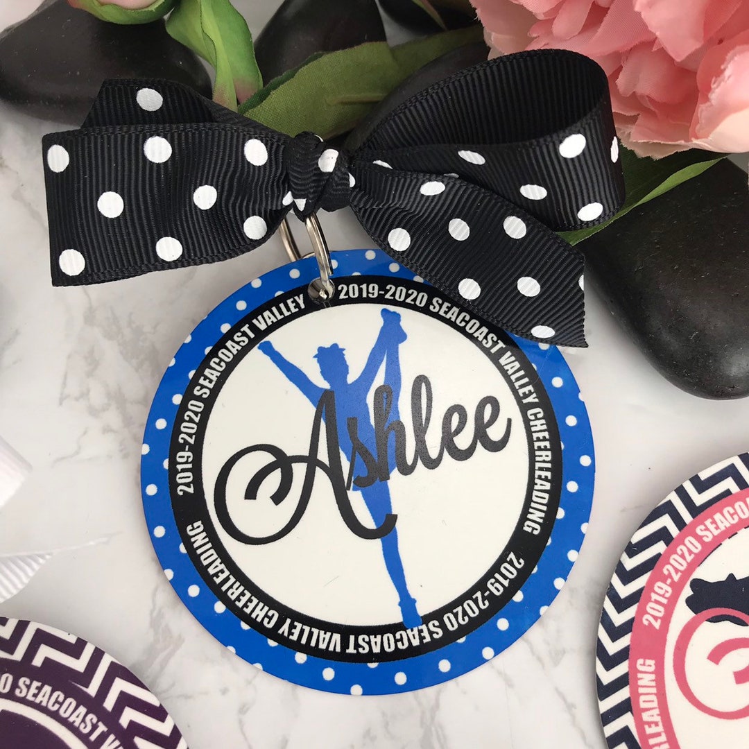 Personalized Cheerleading Bag Tag: Heel Stretch Design, Team Colors - Etsy